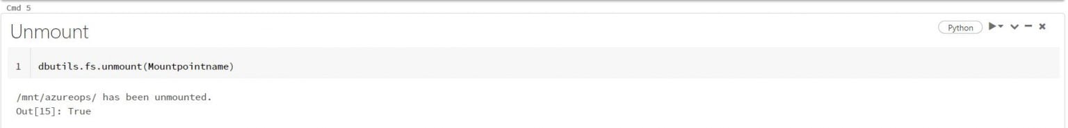 Mount and Unmount Data Lake in Databricks - AzureOps