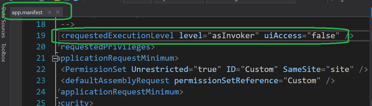 ClickOnce does not support the request execution level 'requireAdministrator' - AzureOps