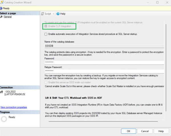 Create SSIS Catalog in SQL Server - AzureOps