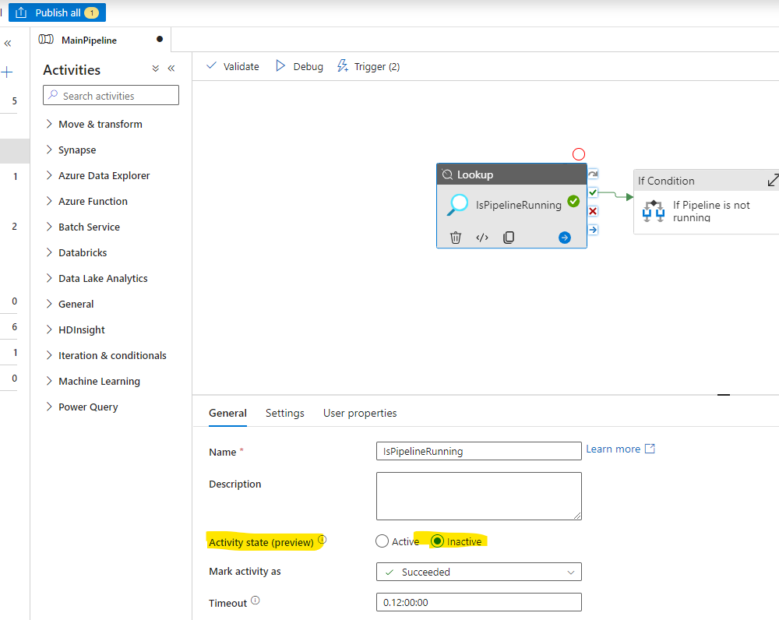 Disable Activity in Azure Data Factory - AzureOps
