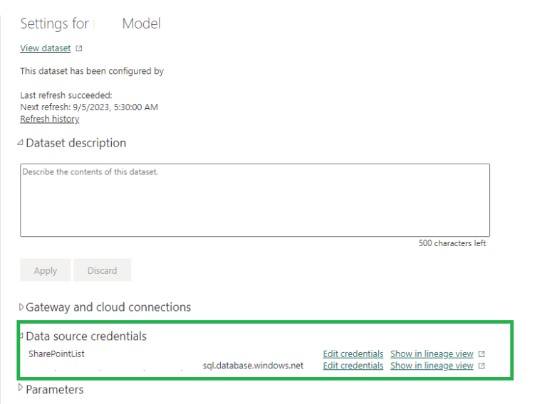 Scheduled refresh is disabled because at least one data source is ...
