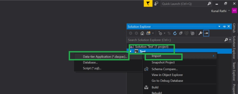 Open DACPAC File in Visual Studio - AzureOps